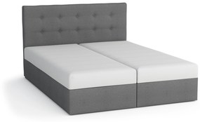 Manželská postel Boxspring 180 cm Duel 1 Comfort (béžová) (s matrací a úložným prostorem). 1055820