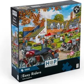 HOP Puzzle Jezdci / 1000 dílků / nepravidelné dílky / plakát A3