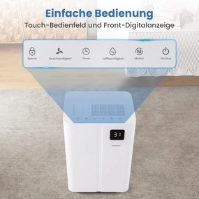 Costway 25,5 L/Den Odvlhčovač Elektrický odvlhčovač Pokojový odvlhčovač