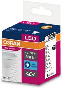 LED žárovka GU10 PAR16 OSRAM VALUE 5W (50W) studená bílá (6500K), reflektor 120°