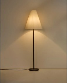 Hnědá stojací lampa s textilním stínidlem (výška 153 cm) Navat – Kave Home