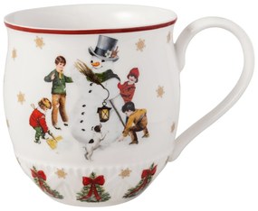 Villeroy & Boch Vánoční porcelánový hrnek Toy’s Fantasy, Stavění sněhuláka, 0,45 l 14-8332-4863