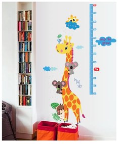 Dětská samolepka – metr na dveře nebo zeď 60x120 cm Giraffe &amp; Koalas – Ambiance