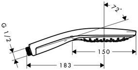 Hansgrohe Raindance Select S, ruční sprcha 150 3jet, bílá/chromová, HAN-28587400