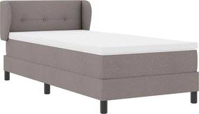 Postel s boxspringem s čelo Taupe 90 x 190 cm textil 3340000