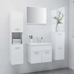 vidaXL Set koupelnového nábytku dřevotříska [3071090] Barva: Bílá