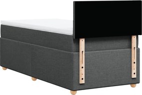 Box spring postel s matrací tmavě šedá 90x200 cm textil 3286557