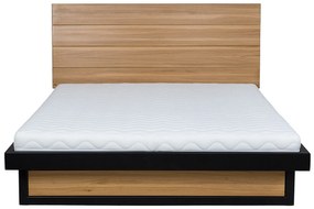 Drewmax LK370 120x200 cm dřevěná postel masiv dub dvojlůžko