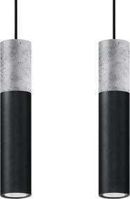 Sollux Lighting Závěsné svítidlo BORGIO 2 černé