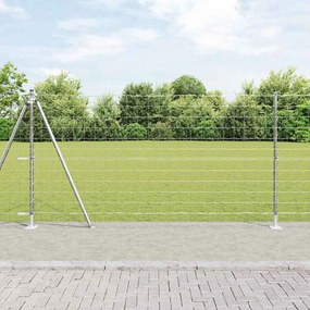 Zahradní euro plot s betonovým základem 10 x 1,2 m Stříbrná 3351017