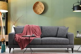 Designová 3-místná sedačka Santino 210 cm tmavě šedá
