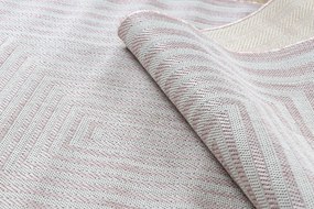 Dywany Łuszczów, Kusový koberec Sion Sisal Labirinth 22376 pink/ecru – na ven i na doma, 80x150, růžová, chodba / předsíň