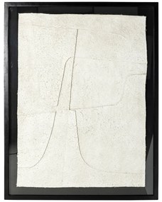 Bílý abstraktní obraz Richmond Sora 126,5 x 98,5 cm