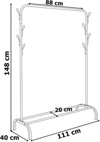 Věšákový stojan FELIKS Loft černý