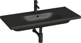 Jika Mio-N - Umyvadlo 100x45 cm, s přepadem, s otvorem pro baterii, matná černá H8147137161041