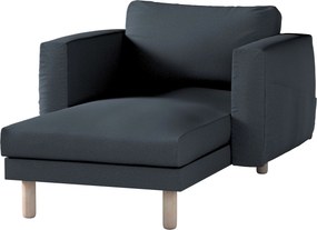 Potah na IKEA Norsborg šezlong s loketními opěrkami barva modrá látka pletený vzor