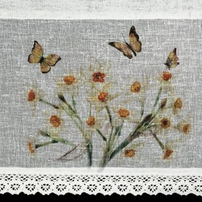 KRÁTKÁ ZÁCLONA NA PÁSCE FLORA 150X60 CM VÍCEBAREVNÁ