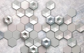 Komar Vliesová fototapeta Hexagon Concrete 400 x 250 cm