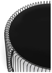 Sada 2 černých odkládacích stolků Kare Design Wire Big
