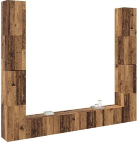 Nástěnné TV skříňky 6 ks Old Wood kompozitní 3328987