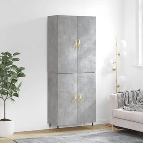 Skříň highboard betonově šedá 69,5x34x180 cm kompozitní dřevo - Default Title