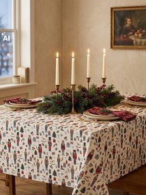 Sinsay - Ubrus s vánočním potiskem - vícebarevná