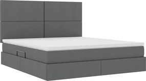 Postel s úložným prostorem a matrací Tmavě šedá 180 x 200 cm 3371734