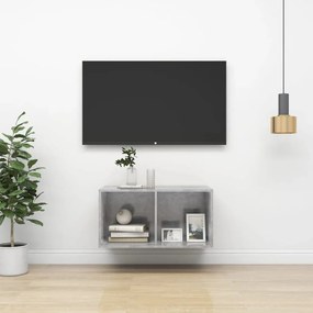 Nástěnná TV skříňka betonově šedá 37x37x72 cm kompozitní dřevo