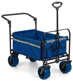Easy Rider, tahací vozík, do 70 kg, teleskopická tyč, sklopný, modrý