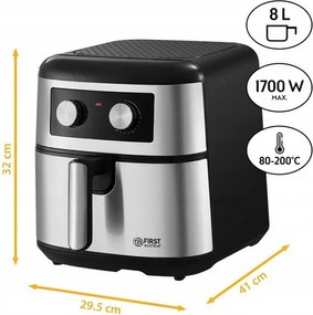 First Austria FA-5053-7 Air Fryer 8L XXL - beztuková fritéza, 1700W, časovač