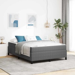 Rám postele s matrací Světle šedá 140 x 190 cm textil 3399120