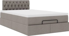 Osmanský rám postele s matrací taupe 120x190cm textil 3311529
