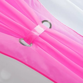 BytoTex Voálová kusová záclona se závěsem Alena růžová  400x150 cm