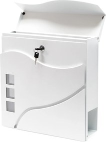 Poštovní schránka Wiltec – 370 × 105 × 370 mm, bílá (60565)