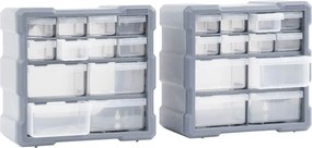 Organizéry s 12 zásuvkami 2 ks 26,5 x 16 x 26 cm 147582