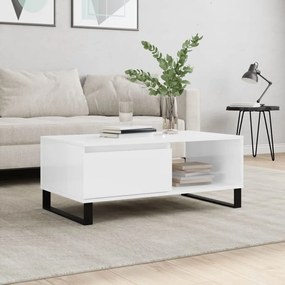 vidaXL Konferenční stolek 90x50x36,5 cm kompozitní dřevo [830579] Barva: bílá s vysokým leskem