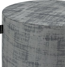 Sedák Barrel- válec pevný barva šedá látka lesklé, sametová