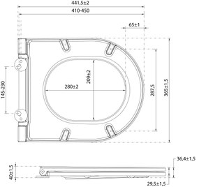 Isvea INFINITY WC sedátko, SLIM, odnímatelné, Soft Close, antracit - 40KF0522I-S