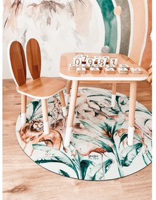 židlička + stoleček - KRÁLÍČEK dřevo/barva "polomáčené"