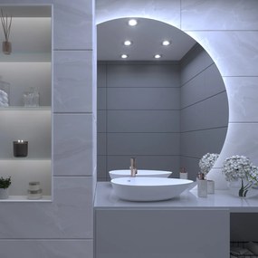 Atypické zrcadlo do koupelny s LED osvětlením A2 65x84