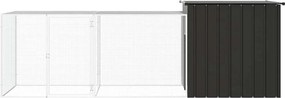 Klec pro kuřata antracitová 300 x 91 x 100 cm pozinkovaná ocel 3106452