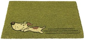 Koberce Breno Rohožka světle zelený pes, Zelená, Vícebarevné
