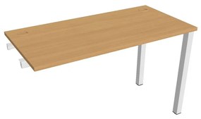 Stůl pracovní řetězící rovný 120 cm hl. 60 cm - Hobis Uni UE 1200 R Dekor stolové desky: buk, Barva nohou: bílá