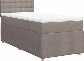 Box spring postel s matrací taupe 90x200 cm textil 3289657