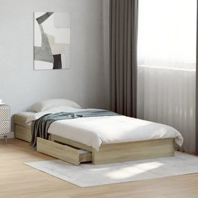 Rám postele se zásuvkami dub sonoma 75x190 cm kompozitní dřevo 3280715