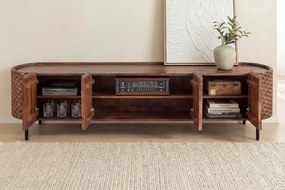 Designový TV stolek Zaxson 200 cm hnědé mango