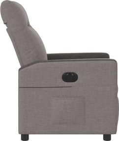 Elektrické polohovací křeslo taupe textil 3324043