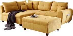 XXXLutz ROHOVÁ SEDAČKA, textil, kompozitní dřevo, žlutá MID.YOU - Sedací soupravy - 002220035706