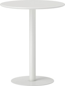 HOMCOM Jídelní Stůl, Kulatý Kuchyňský Stůl pro 2 Osoby, Moderní Jídelní Stůl do Obývacího Pokoje, Zahrady, Ocel, Ø60 x 72 cm, Bílý