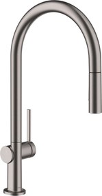 Hansgrohe Talis M54 - Dřezová baterie s výsuvnou sprškou, kartáčovaný černý chrom 72842340